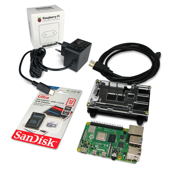 Kit Raspberry Pi 4 4GB Essential - Kit Raspberry Pi - RoboCore